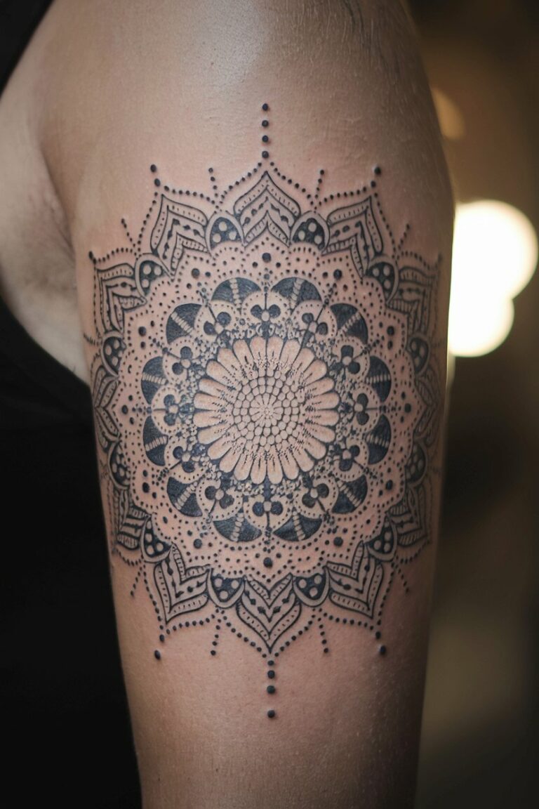 22 erstaunliche Dotwork Tattoo Designs, die dich verblüffen werden