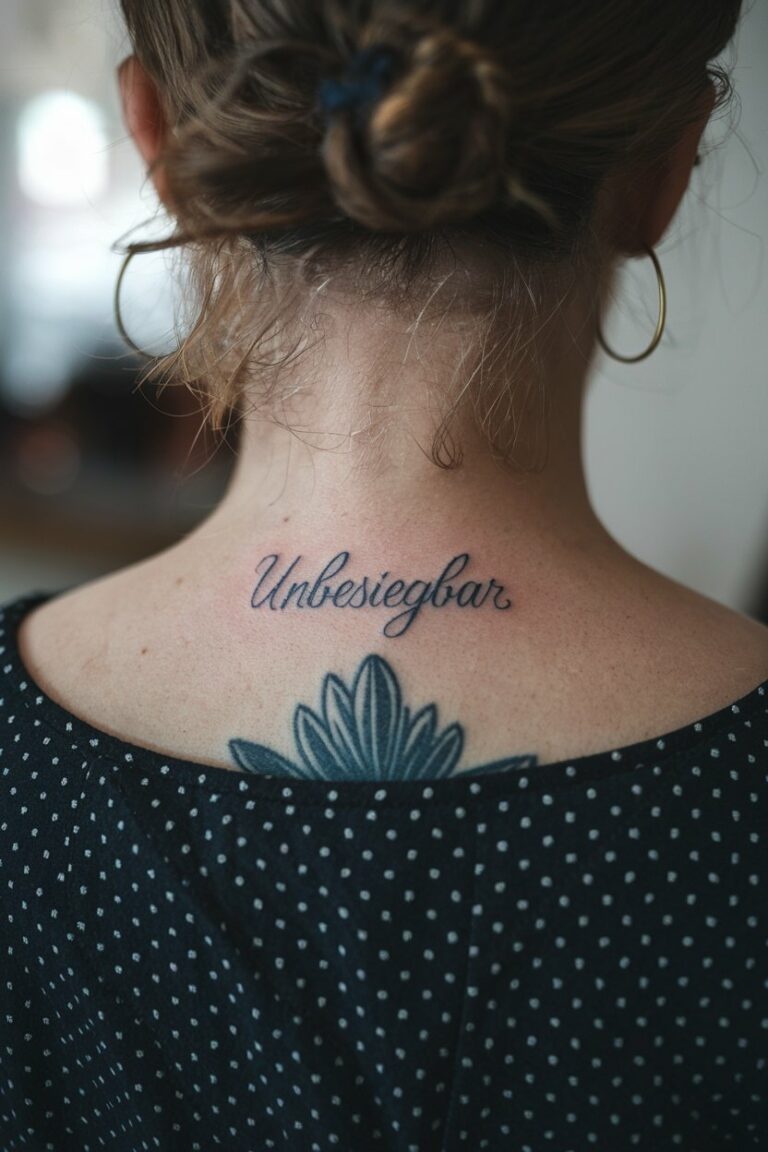 25 Kraftvolle Ein-Wort-Tattoos für eine klare Aussage